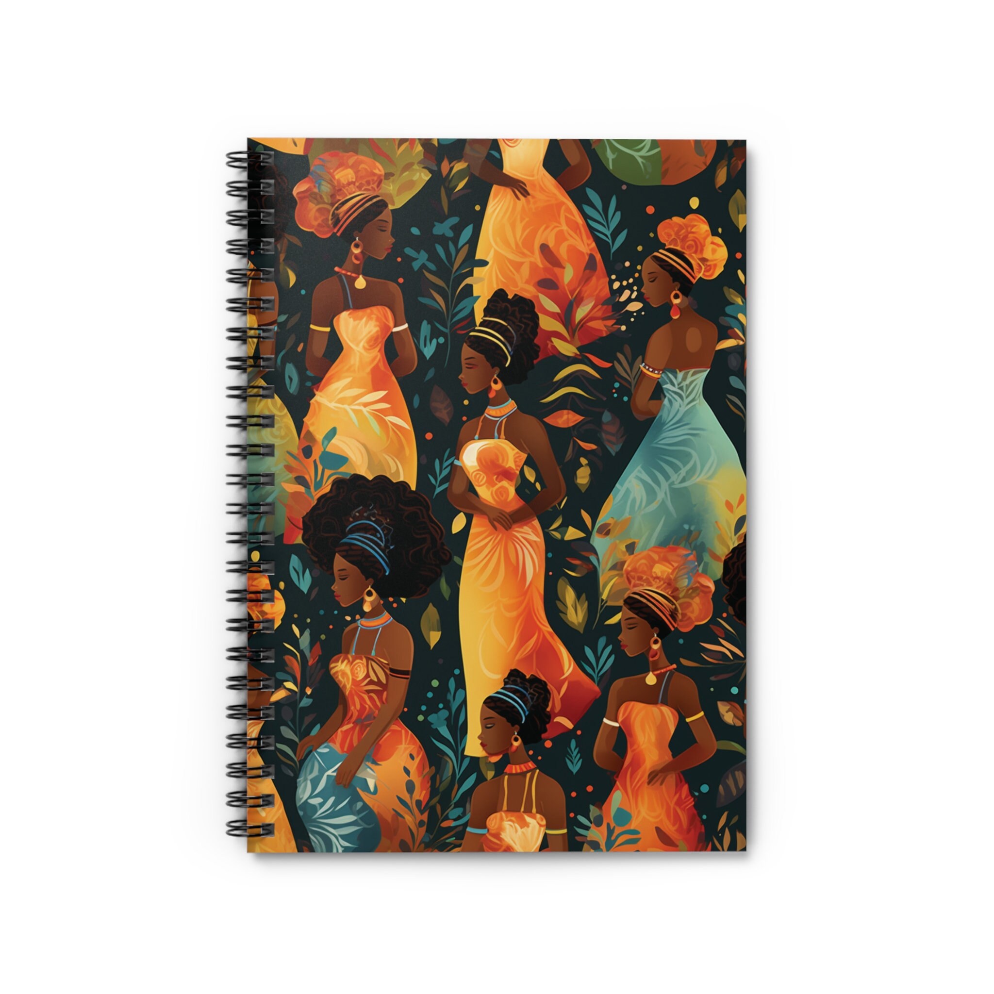 Black Women Notepad, Beautiful Women Notebook, Spiral Notebook - Ruled ...