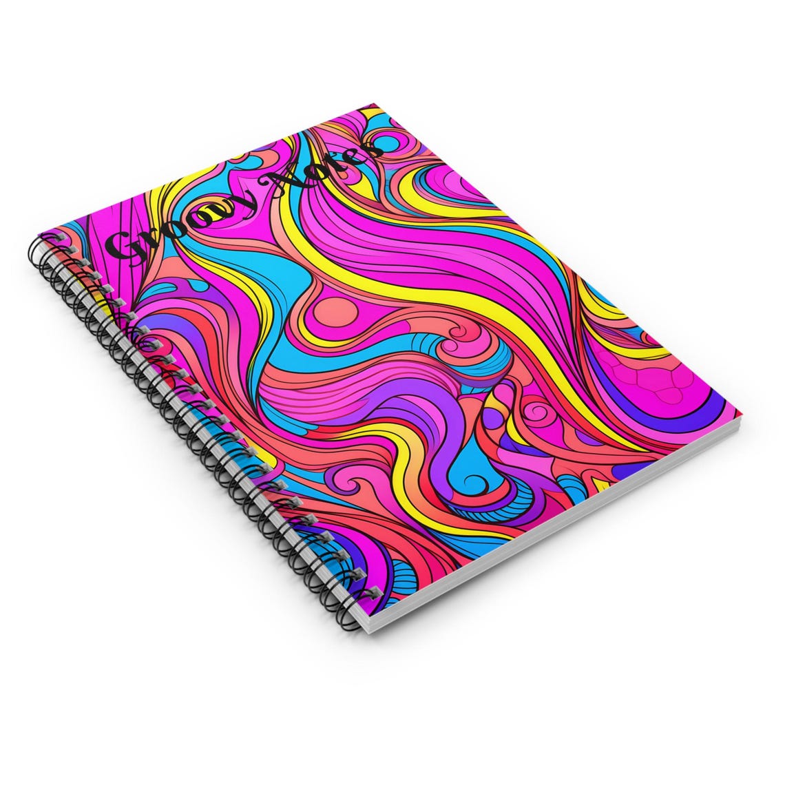 Notepad, Pink, Spiral, Groovy, Note Spiral Notebook - Ruled Line - Etsy