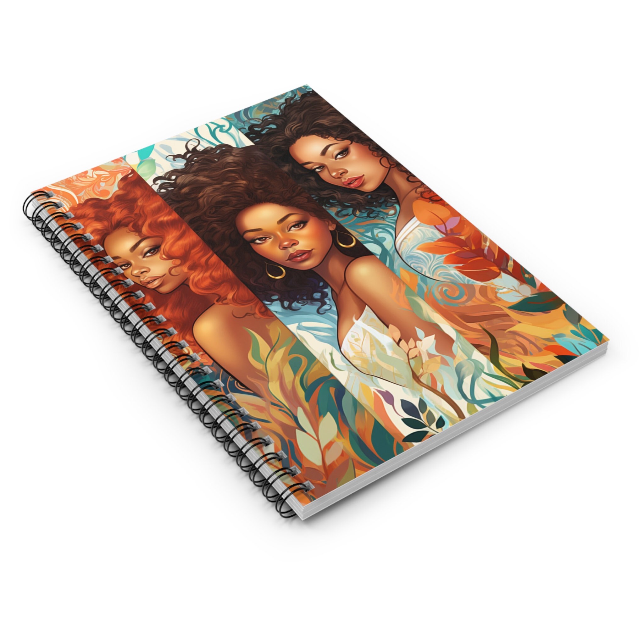 Melanin Black Women, Spiral Notebook Ruled Line - Etsy