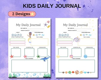 Kids Daily Journal Printable | Journal for Kids | Diary for Children ...