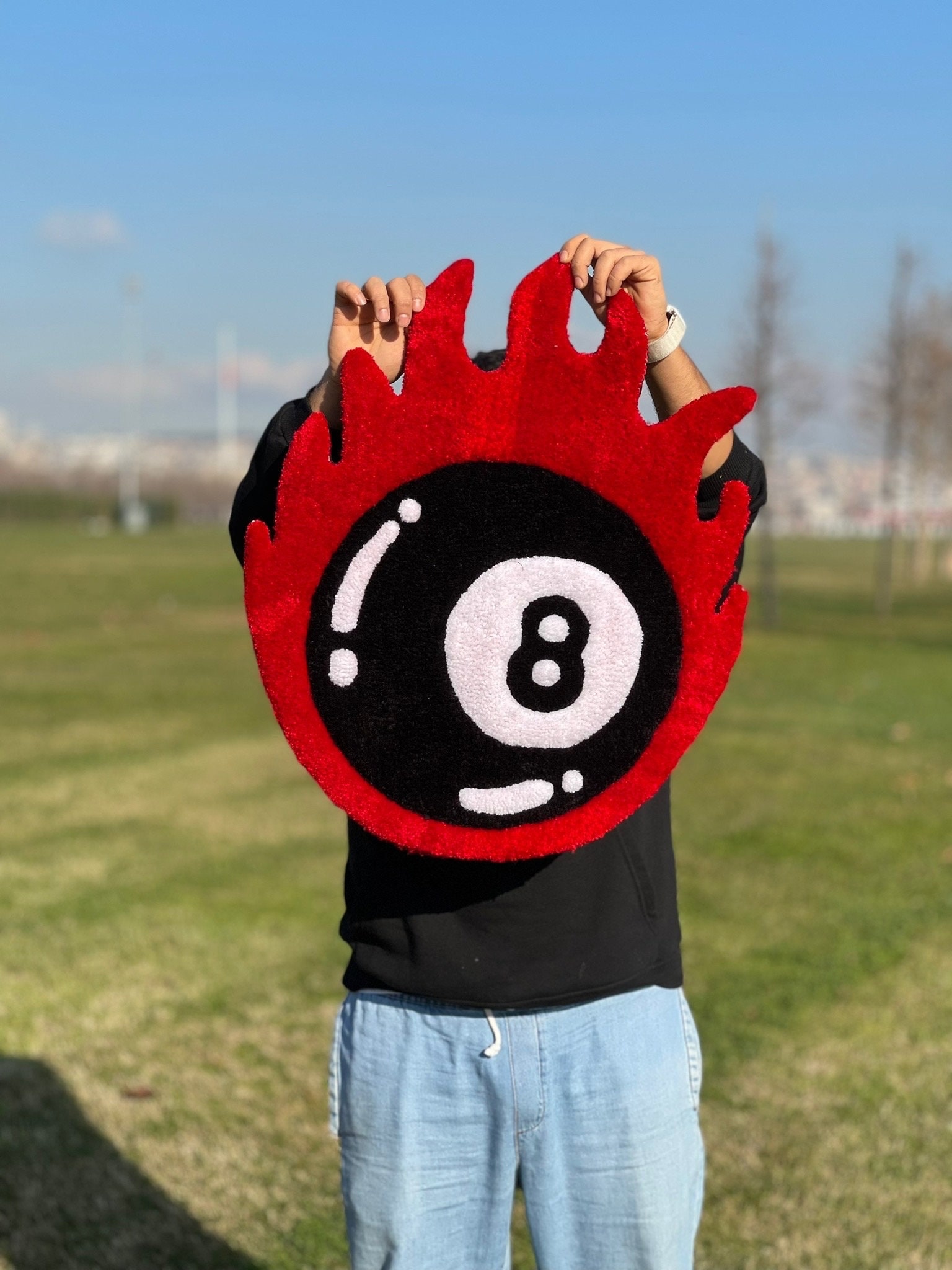 Black Ball 8 Ball Billiards Rug Custom Tuft Rug Design - Etsy