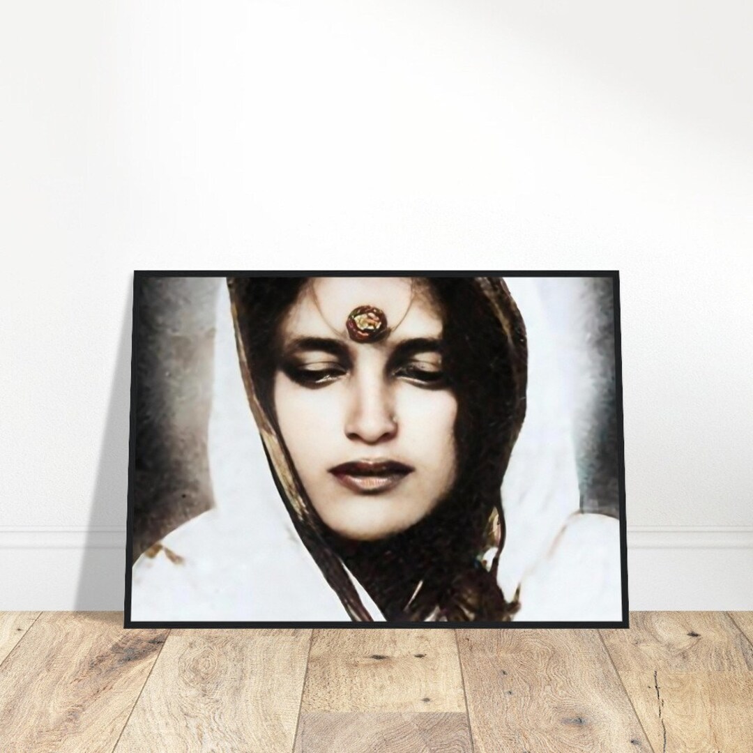 Sri Anandamayi Ma Wooden Framed Portrait | Guru Photo | Sage Reminder ...