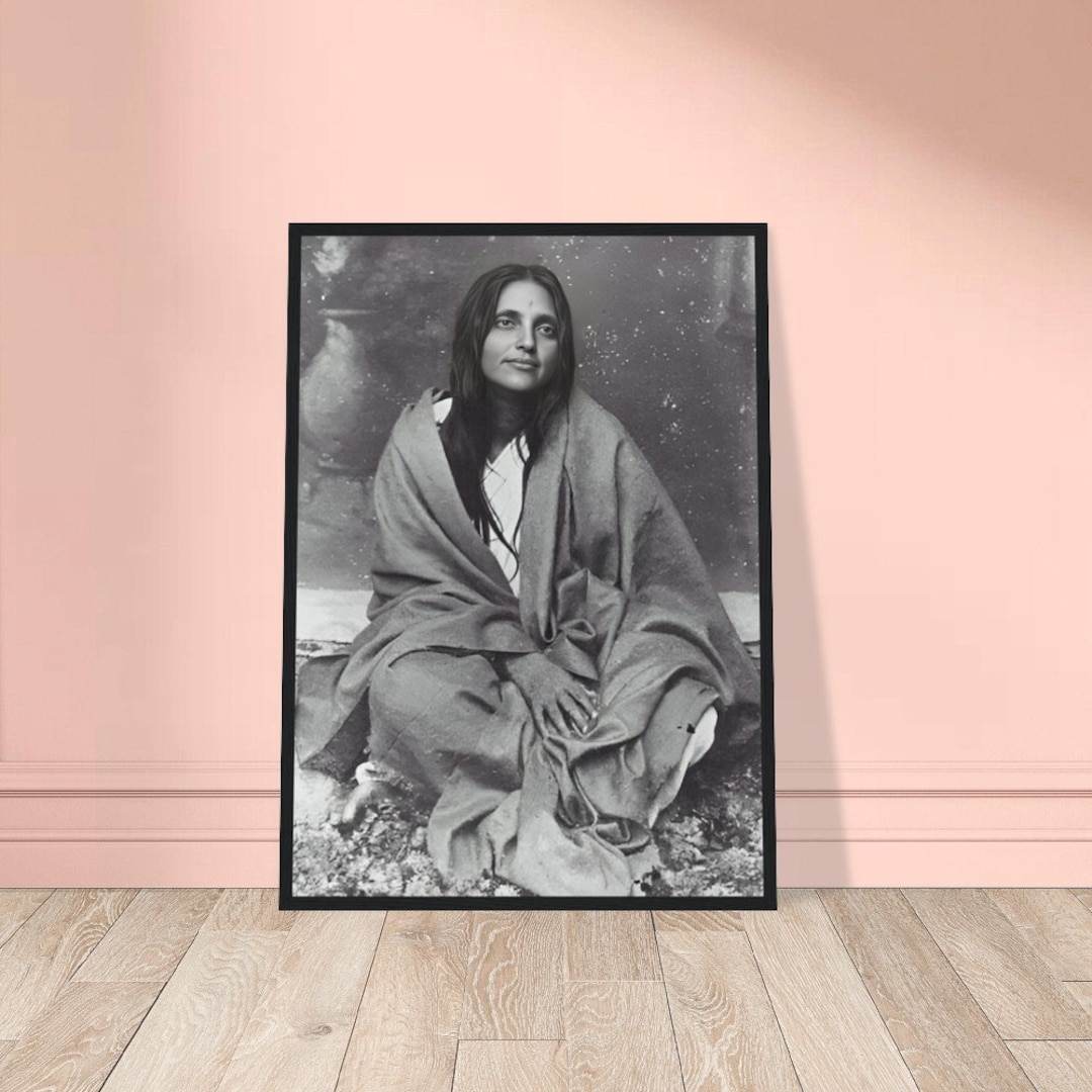 Sri Anandamayi Ma Wooden Framed Photo, Indian Saint Picture, Spiritual ...