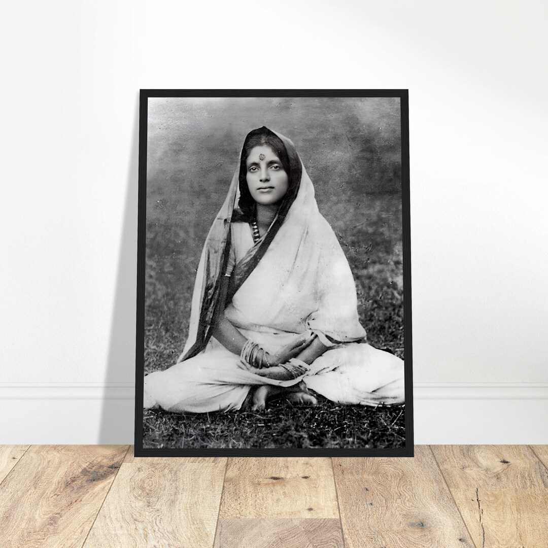 Sri Anandamayi Ma Wooden Framed Photo Indian Saint Picture - Etsy
