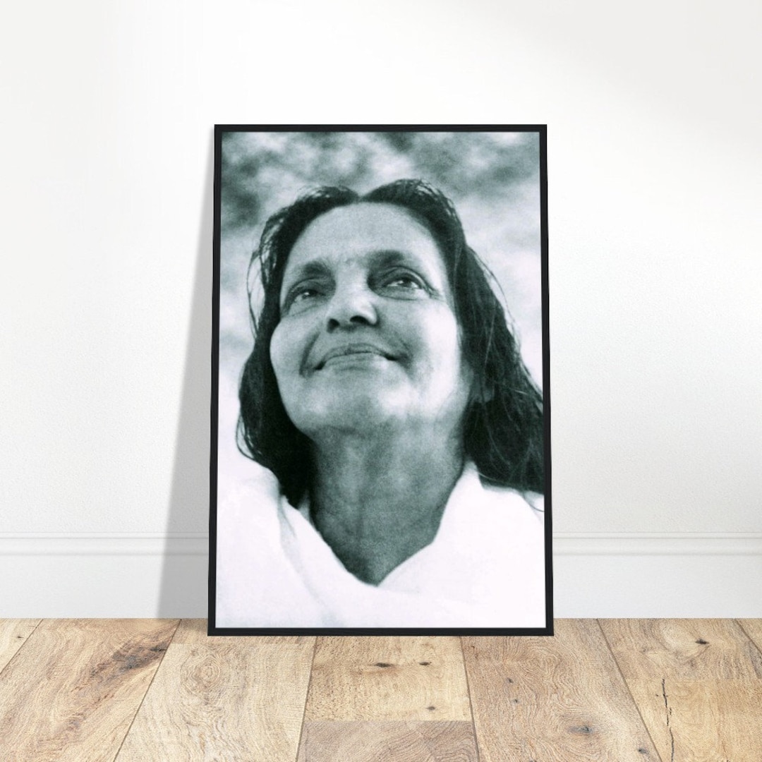 Sri Anandamayi Ma Wooden Framed Portrait | Guru Photo | Sage Reminder ...