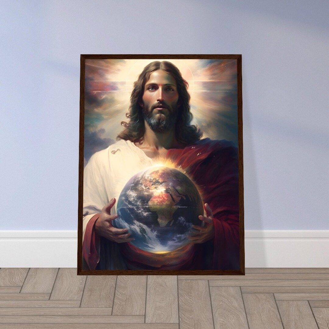 Holy Jesus Christ Wooden Framed Portrait | Messiah Photo | Truth ...