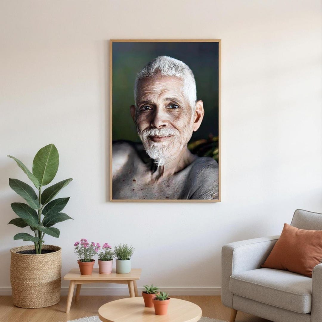 Unframed Photo of Ramana Maharshi | Spirirtual Home Wall Decor Art Gift ...