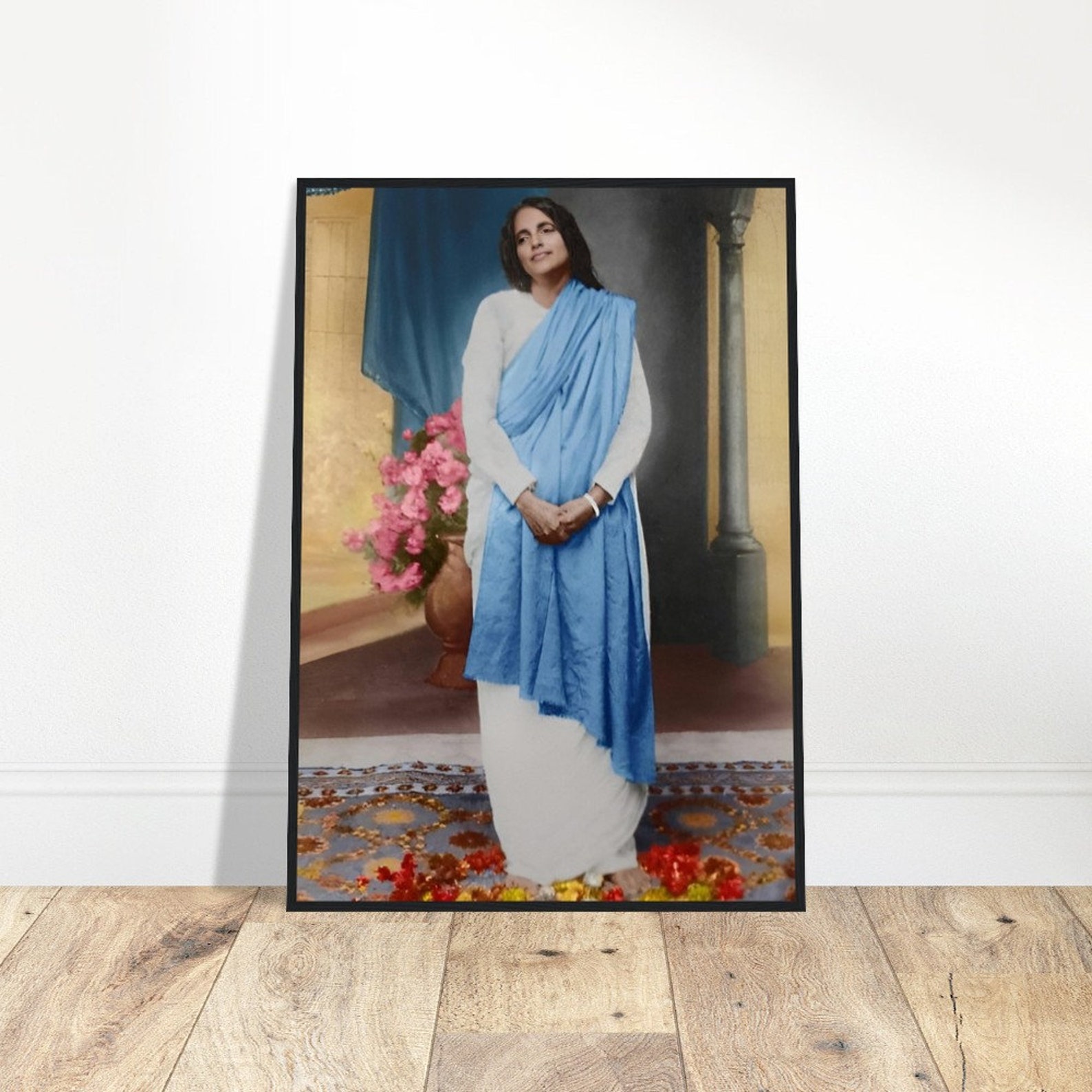 Sri Anandamayi Ma Wooden Framed Portrait | Female Guru Photo | Sage ...