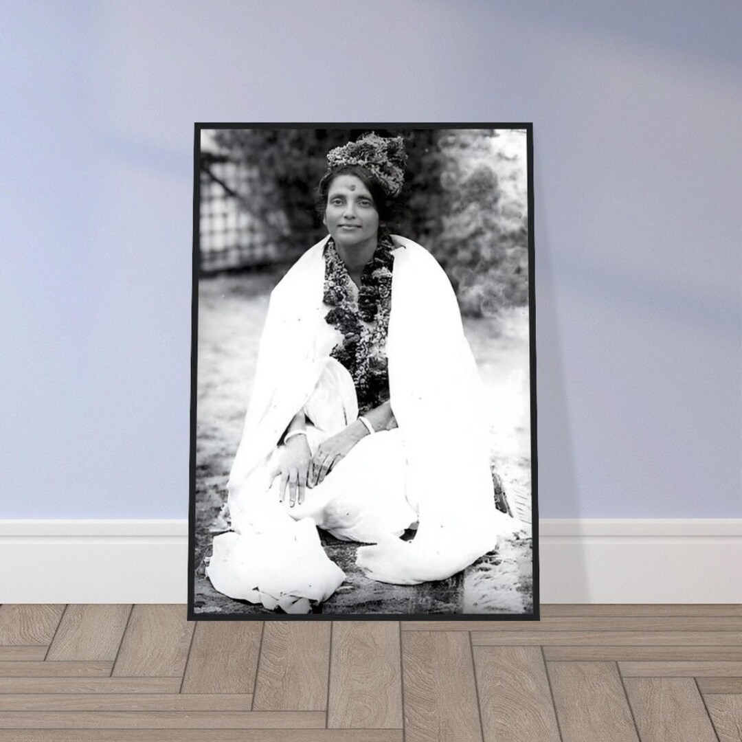 Sri Anandamayi Ma Wooden Framed Portrait | Female Guru Photo | Sage ...
