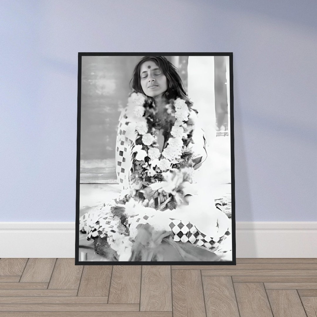 Sri Anandamayi Ma Wooden Framed Portrait Guru Photo Sage Reminder Image ...