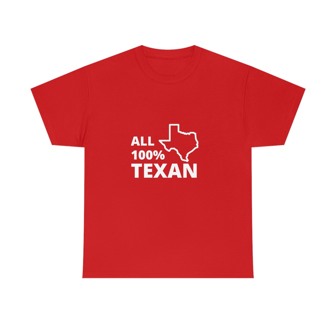 100% Texan Heavy Cotton Tee - Etsy