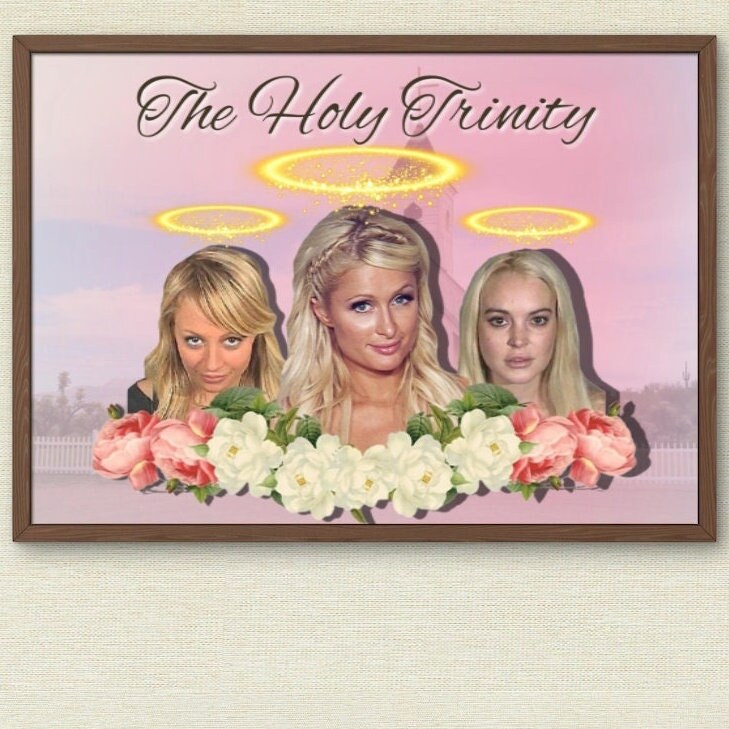 Art Print Digital Download Celebrity Art the Holy Trinity Paris Hilton ...