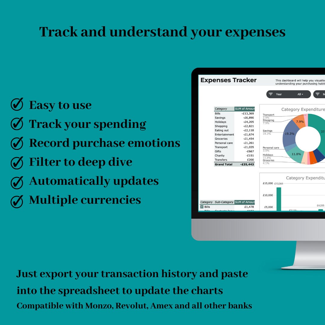 Expenses Tracker Save, Budget and Manage Your Money google Sheets - Etsy