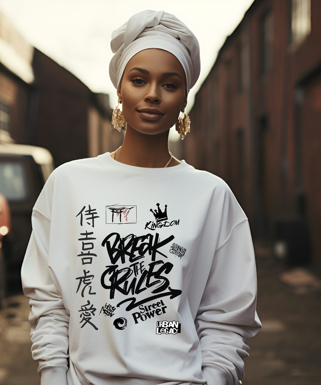 Break the Rules Graphic Sweatshirt Urban Rebel Graffiti Art Vandalism ...