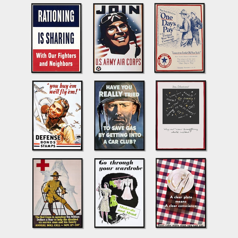 80 Vintage WW2 Propaganda Posters Bundle, Increased Resolution ...