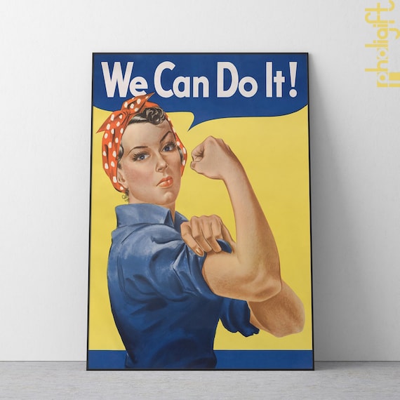 Strong Woman Retro Poster
