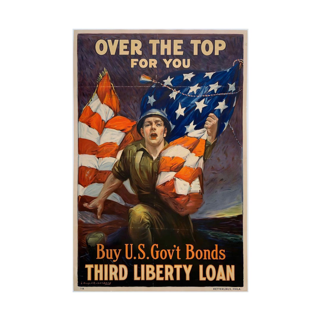 Vintage American Patriotism Poster, Wall Art for Home Decor, Military ...