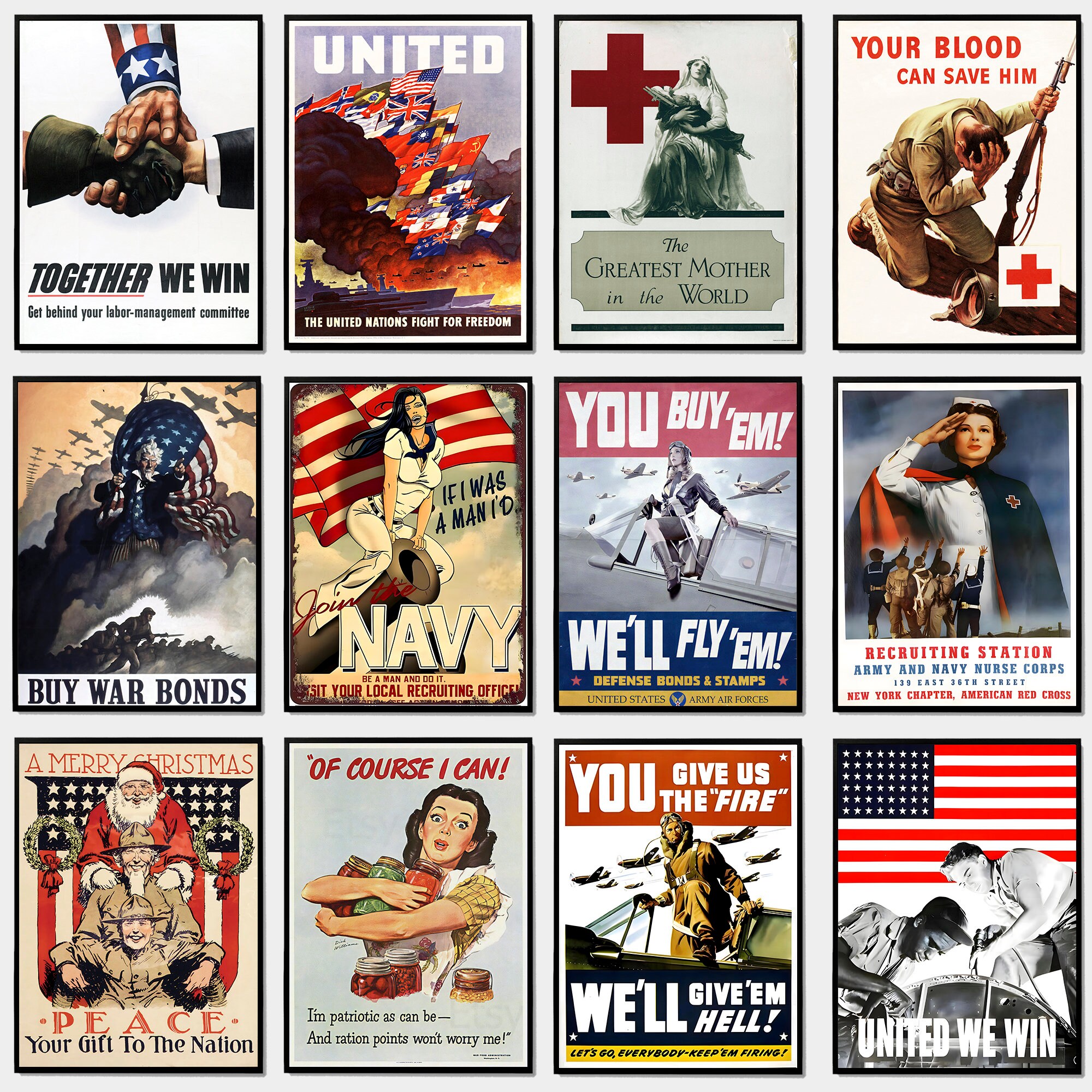 29 HQ Best Seller World War Poster Bundle, WW2 & WW1 Increased ...