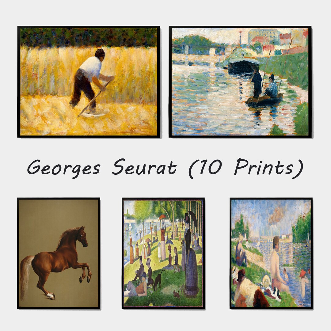 10 Georges Seurat Print Bundel, Printable Wall Art Collection, Trendy ...