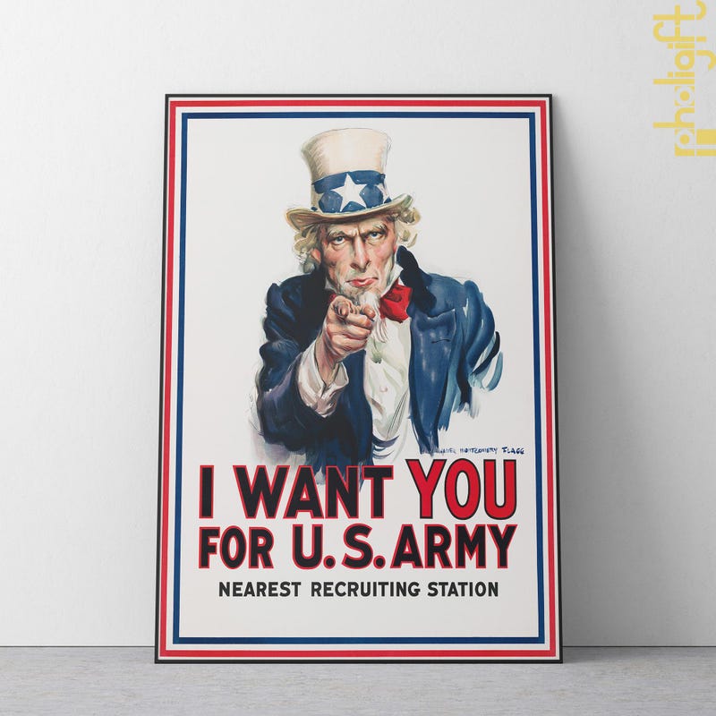 Uncle Sam I Want You Poster - Etsy