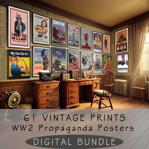61 Vintage WW2 Propaganda Posters Bundle, High Quality Scanned ...