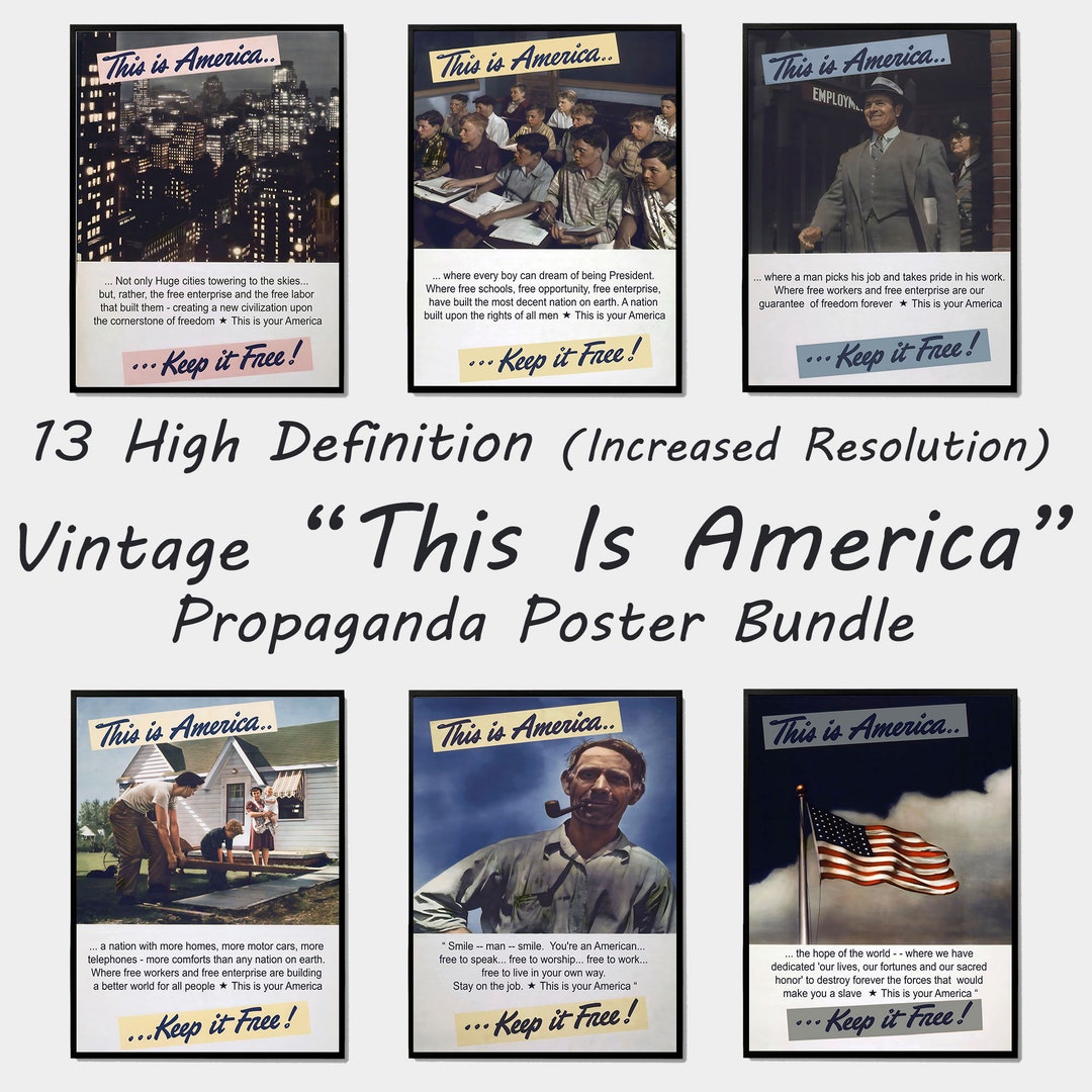 13 Vintage This is America Printable Poster, Keep It Free Propaganda ...