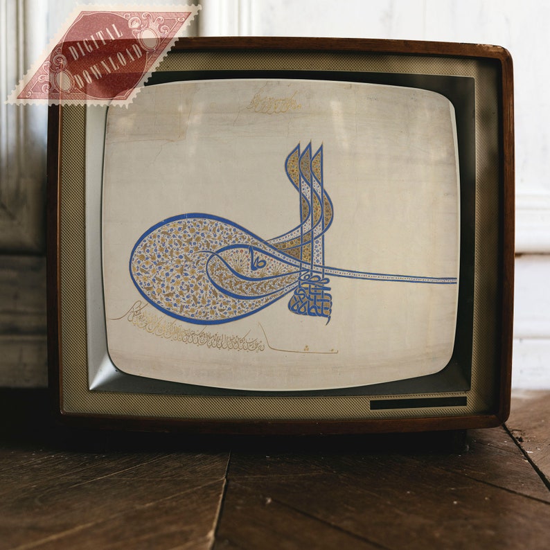 Ottoman Sign Wall Art Islamic Pattern Print Vintage Ottoman - Etsy