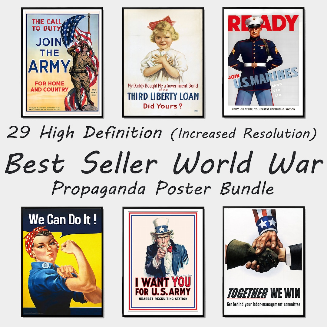 29 HQ Best Seller World War Poster Bundle, WW2 & WW1 Increased ...