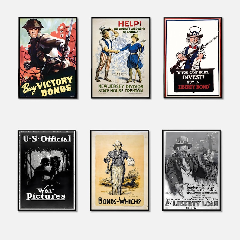 Set of 196 Vintage World War Propaganda Poster Mega Bundle, Increased ...