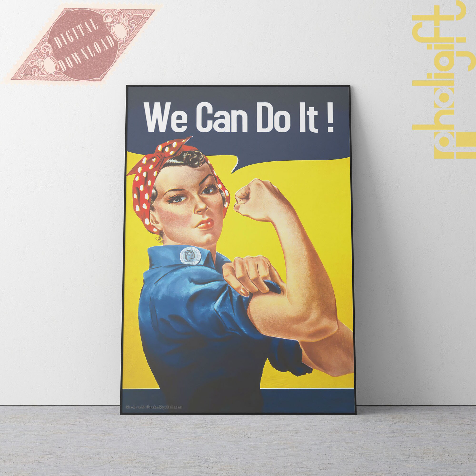 14 Vintage Woman Propaganda Posters Bundle, High Quality Scanned ...