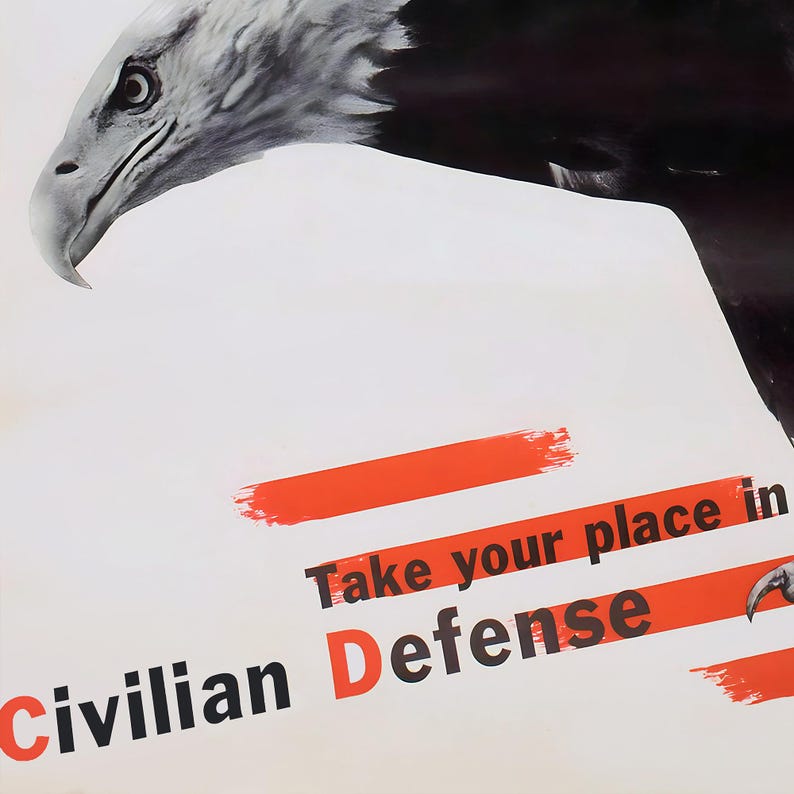 WWII 'america Calling' Propaganda Poster, Vintage Civilian Defense Art ...