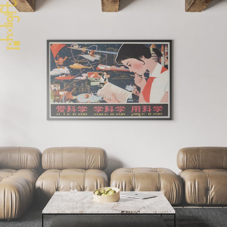 Póster vintage de la era de Deng Xiaoping, impresión artística de la ...