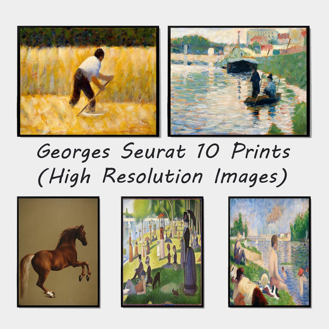 10 Georges Seurat Print Bundel, Printable Wall Art Collection, Trendy ...