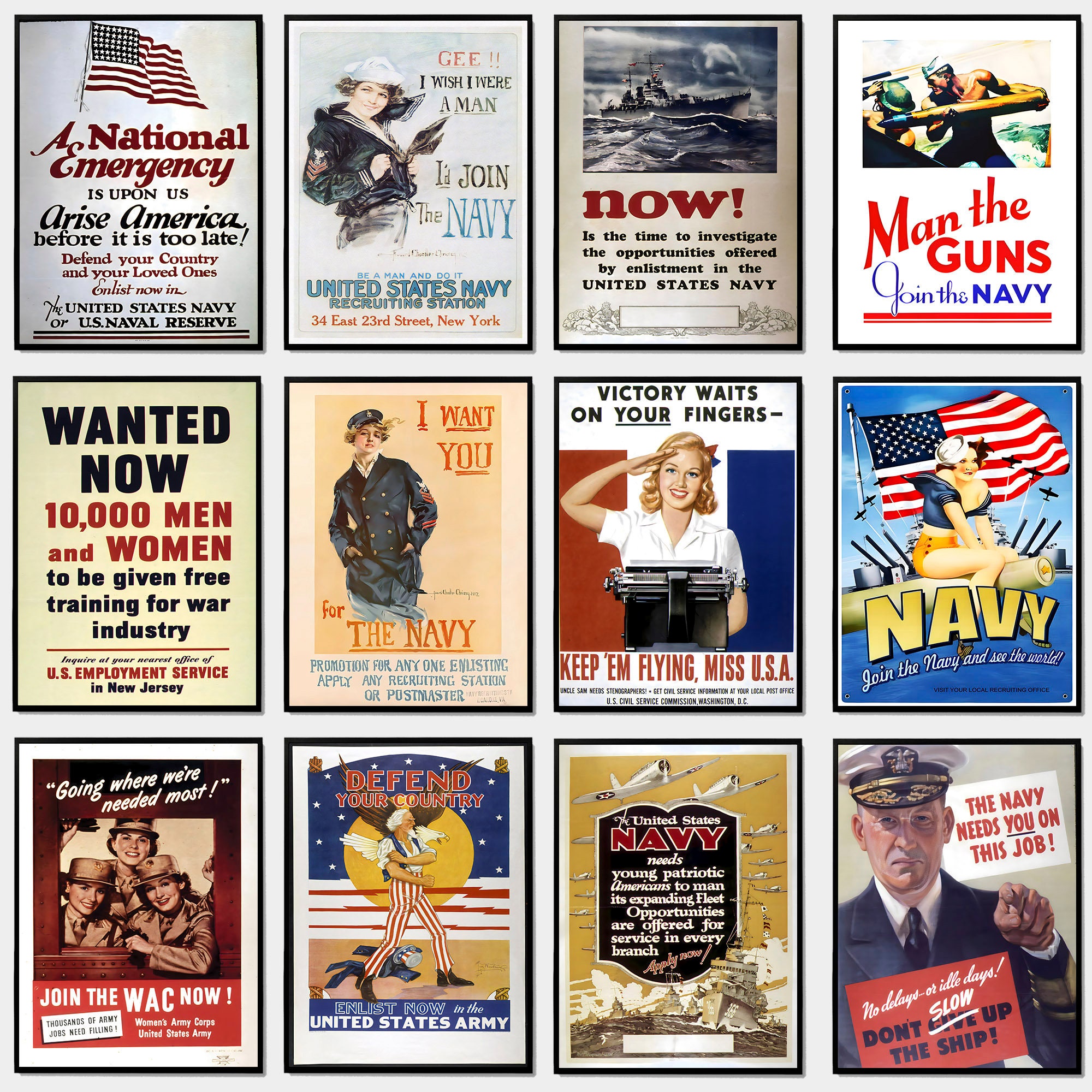42 HQ World War Join the Army Poster Bundle, Increased Resolution ...
