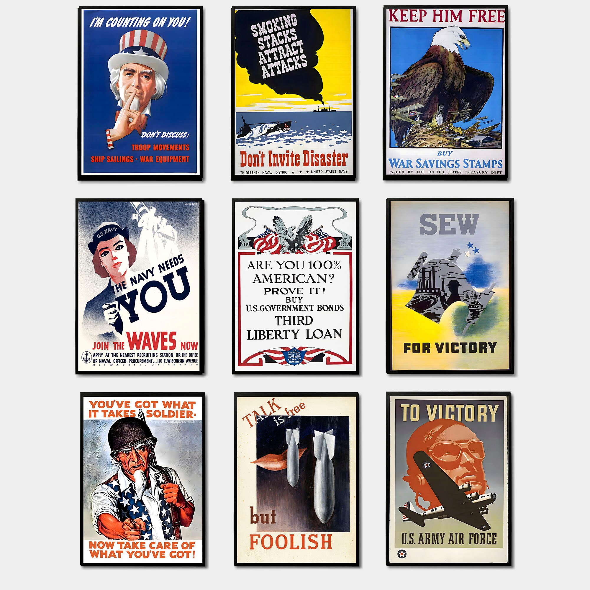80 Vintage WW2 Propaganda Posters Bundle, Increased Resolution ...