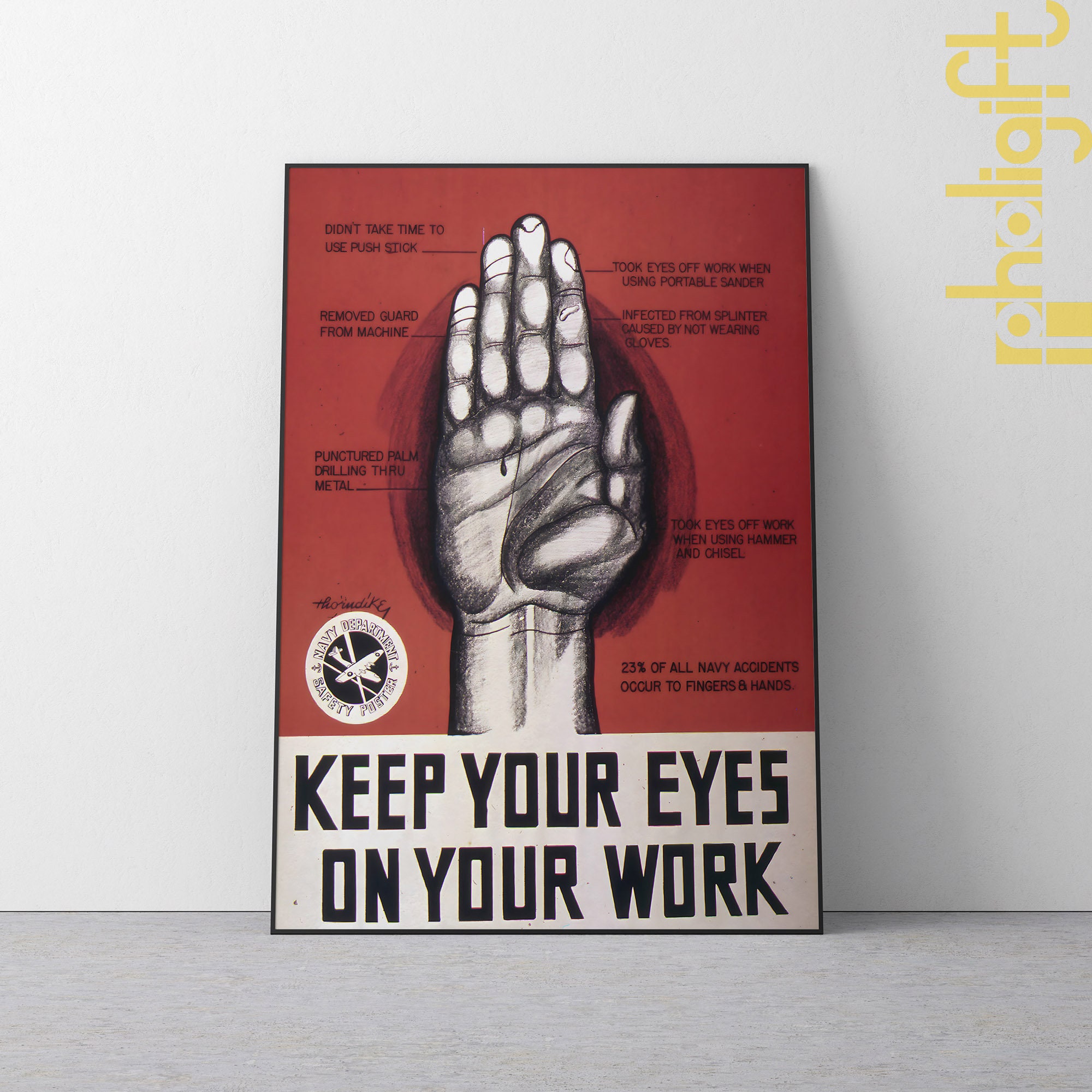 58 HQ Vintage Work Safety Poster Bundle, Printable 1940s World War ...