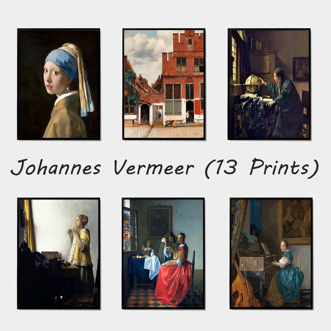 13 Prints of Johannes Vermeer, Printable Wall Art Collection, Trendy ...