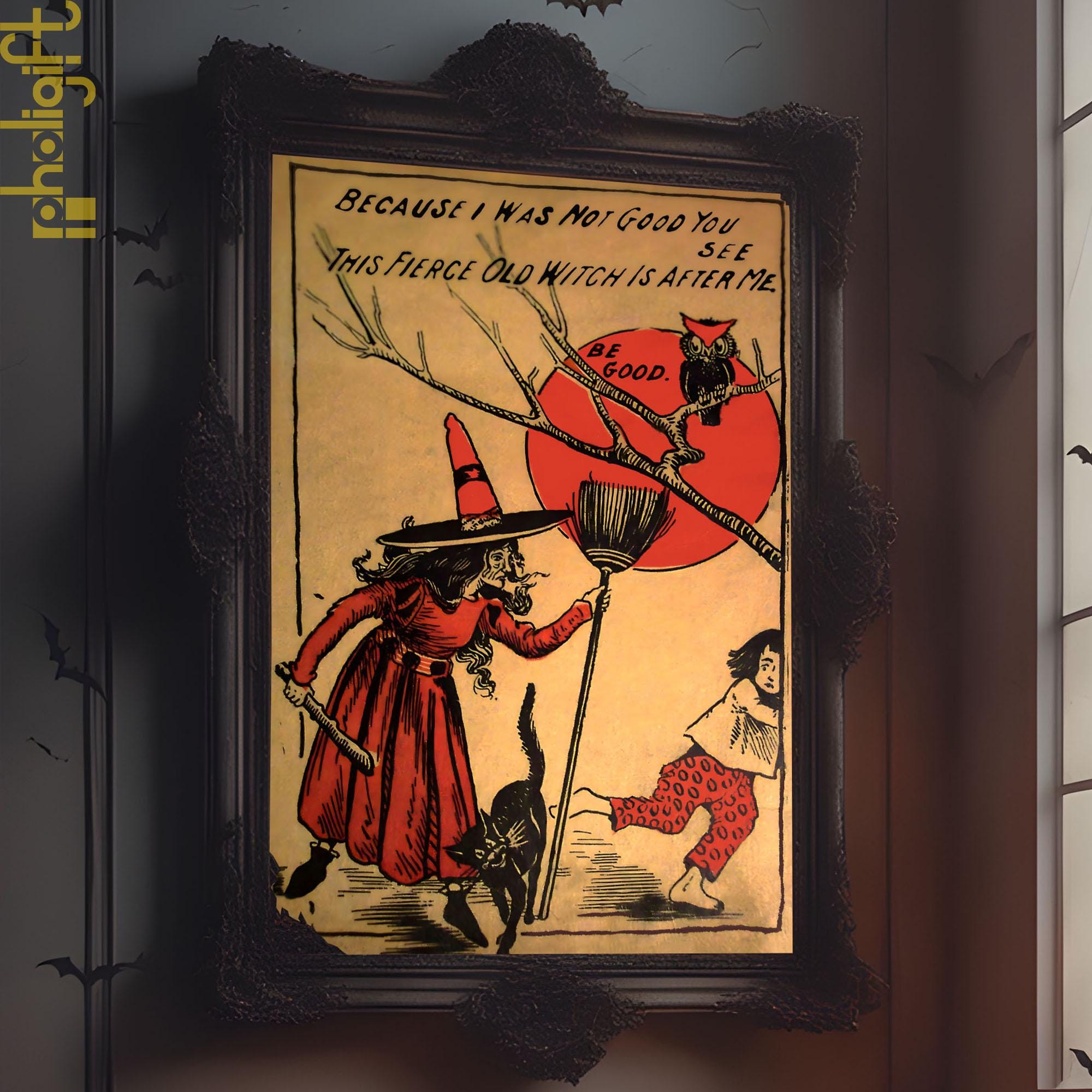 55 Printable Vintage Halloween Posters, Fall Season Print Pack, Wall ...