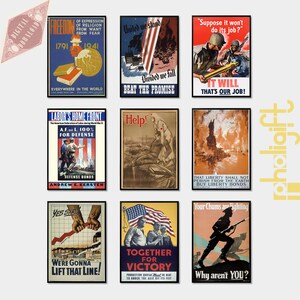 61 Vintage WW2 Propaganda Posters Bundle, High Quality Scanned ...
