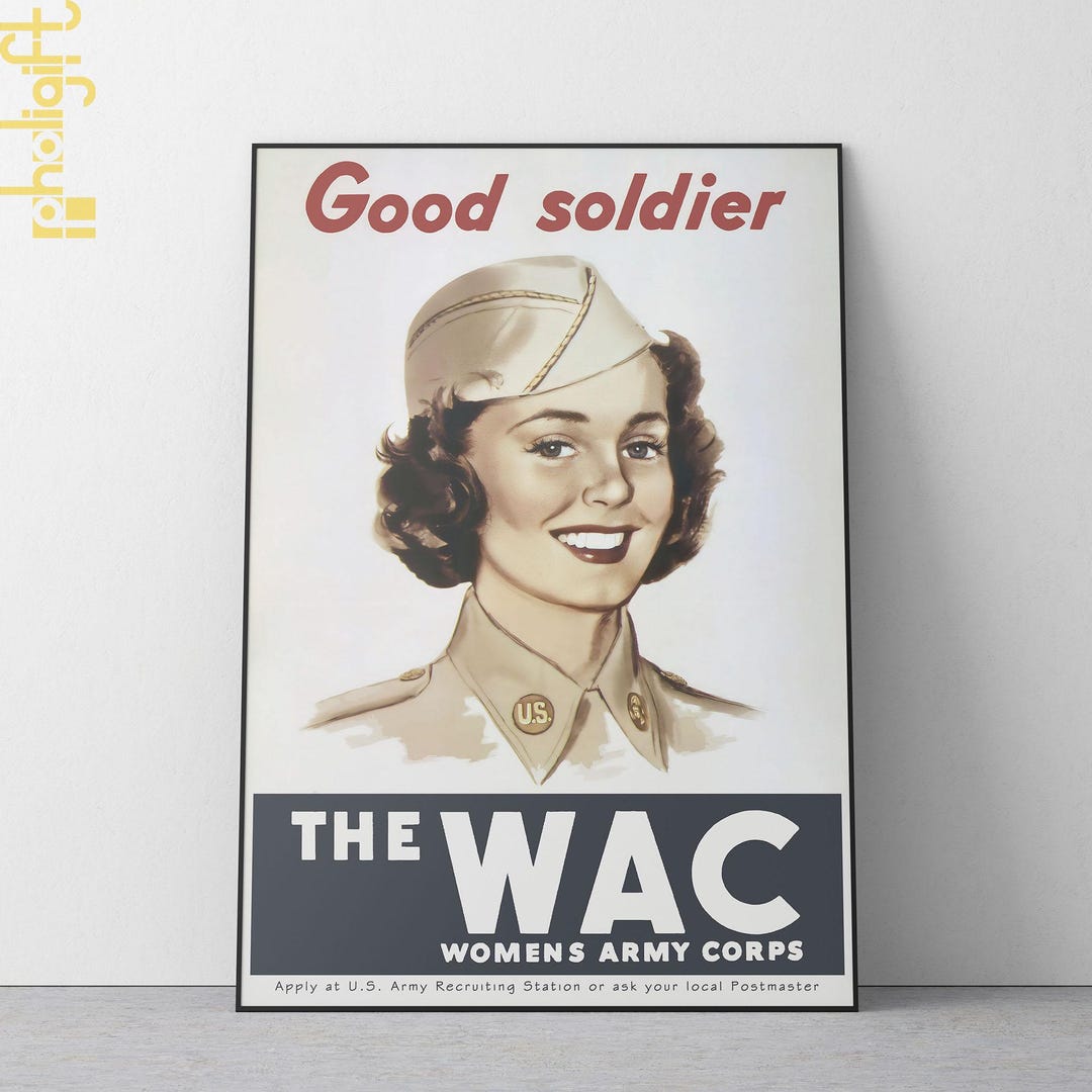 WAC Women's Army Corps WWII Poster – Vintage Propaganda Art Print - Etsy