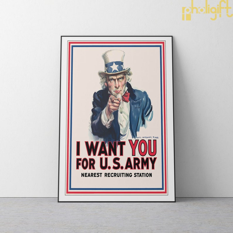 56 Vintage Uncle Sam Posters | Patriotic Americana Art (digital ...