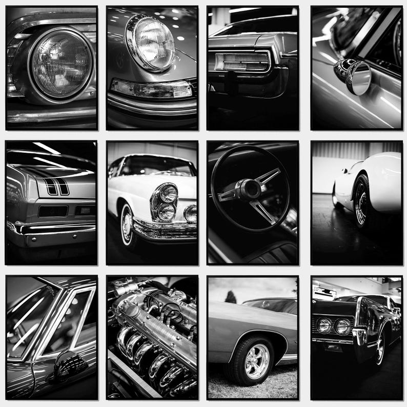 53 Clasic Car Photo Poster Prints, Auto Art Car Wall Decor, Printable ...