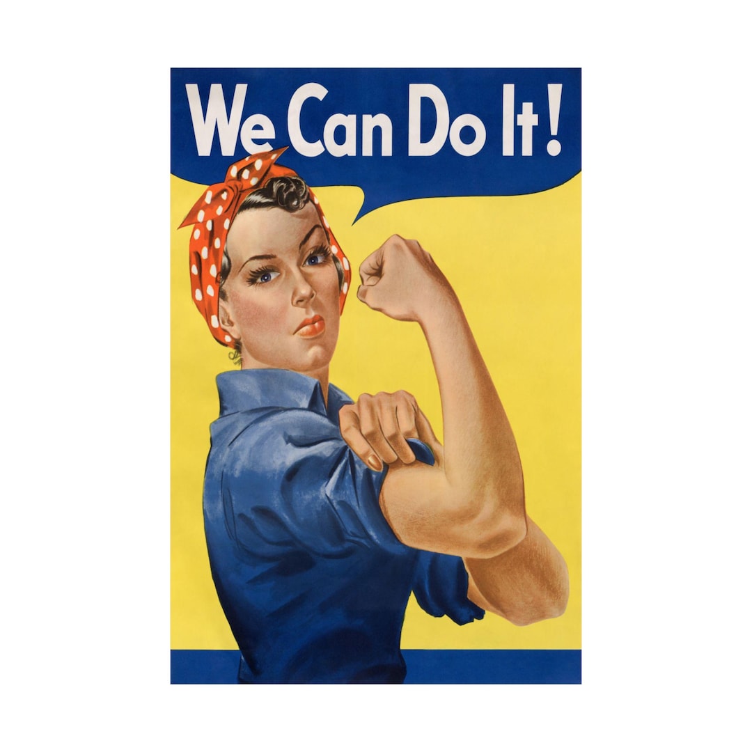 Vintage "we Can Do It" Rosie the Riveter Propaganda Poster. Strong ...