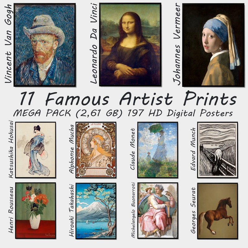 Famous Artists - Etsy