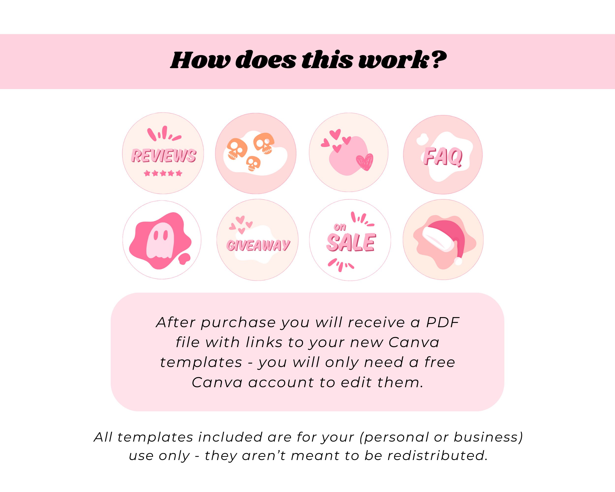 Abstract Pink Instagram Template Bundle With Free Logo, Pastel Pink ...