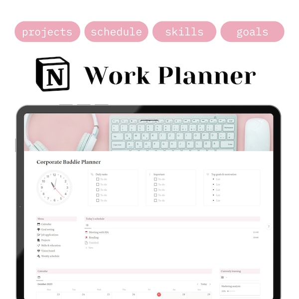Work Planner Tracker Dashboard - Etsy