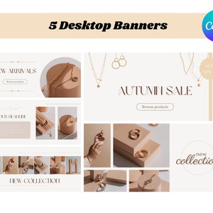 Off White Website Banner Template Shopify, Elegant Neutral Digital ...