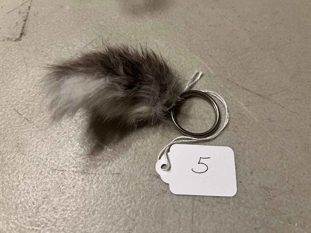 Genuine Rabbit Tail Keychain - Etsy