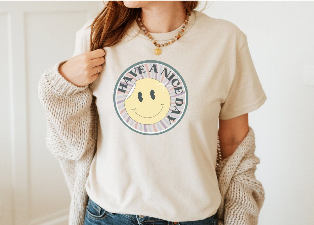 Retro Smiley T-shirt Have A Nice Day With Smiley Emoji. Have A Nice Day ...