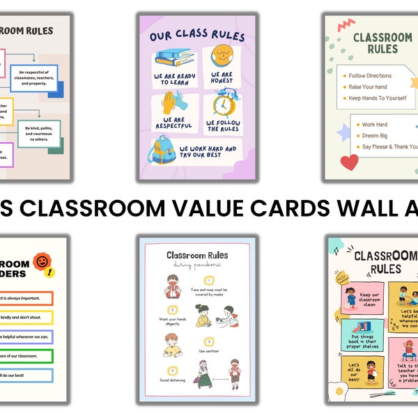 Classroom Rules Wall Art - Etsy